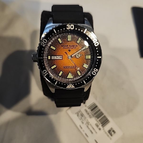 Citizen - Promaster Diver Automatic Orange Dial Men's Watch - NY0120 ...