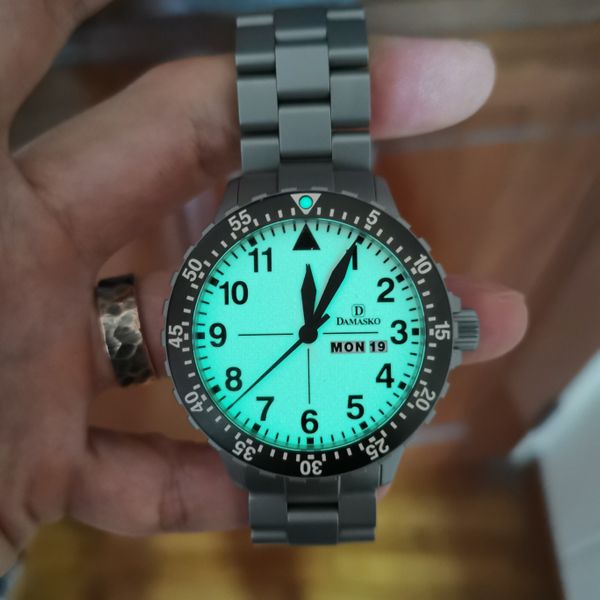 FS - Damasko DA47, full lume dial, ice hardened steel case and bracelet ...