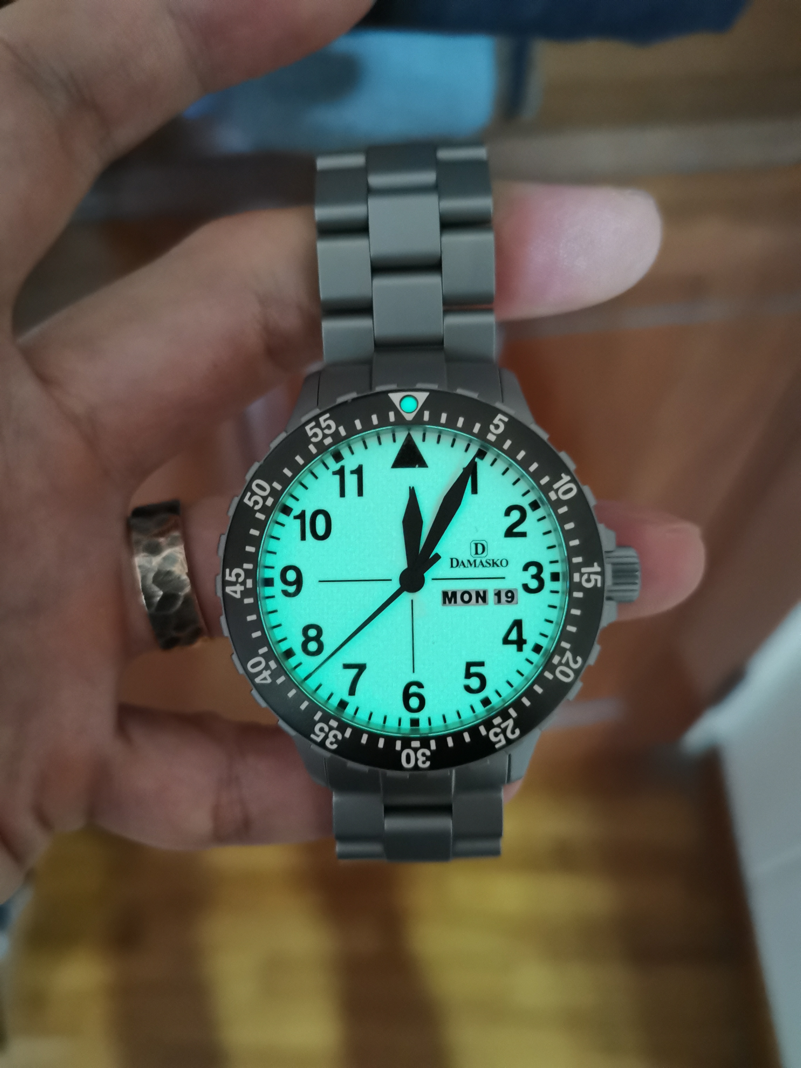 FS - Damasko DA47, full lume dial, ice hardened steel case and bracelet ...