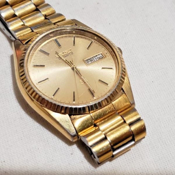 Seiko Quartz Watch 6923-8080 | *Vintage* Men Gold Tone Fluted Bezel SGP St Steel | WatchCharts ...