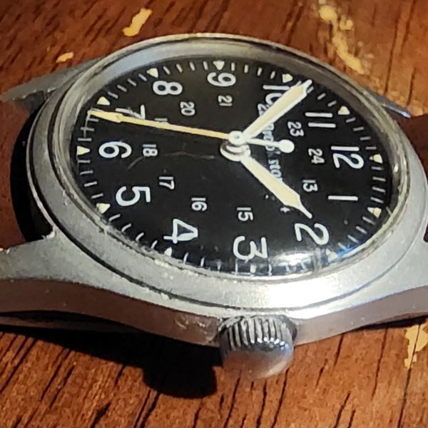 Mens 1980s Mechanic Hamilton 9219 Brookstone Khaki Field watch Watch ...
