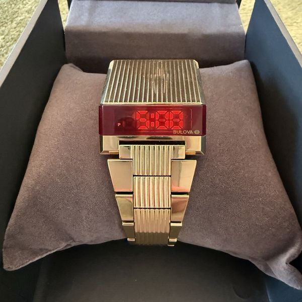 Bulova Computron Wrist Watch - 2019 Reissue - Gold | WatchCharts ...