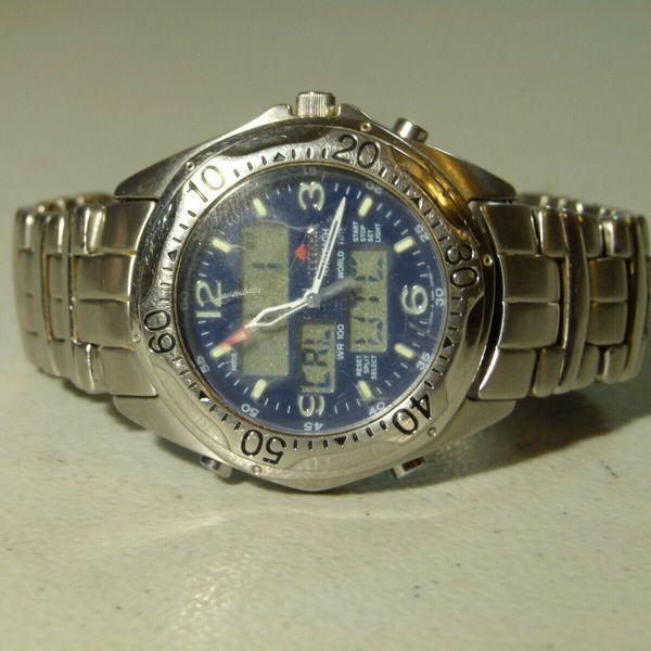 MENS CITIZEN PROMASTER NAVITACH ANA DIGI BLUE FACE ANA DIGI WATCH C460 ...