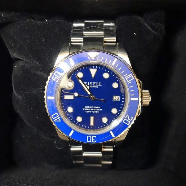 Tisell Marine Diver Blue Date No Cyclops BNIB | WatchCharts