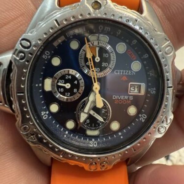 Citizen Promaster Aqualand Watch Diver 200m 3740-E70006 Yellow Dial ...