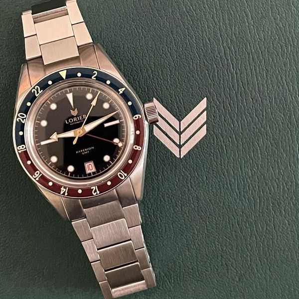FS: Lorier Hyperion Black Gilt Dial GMT Watch | WatchCharts
