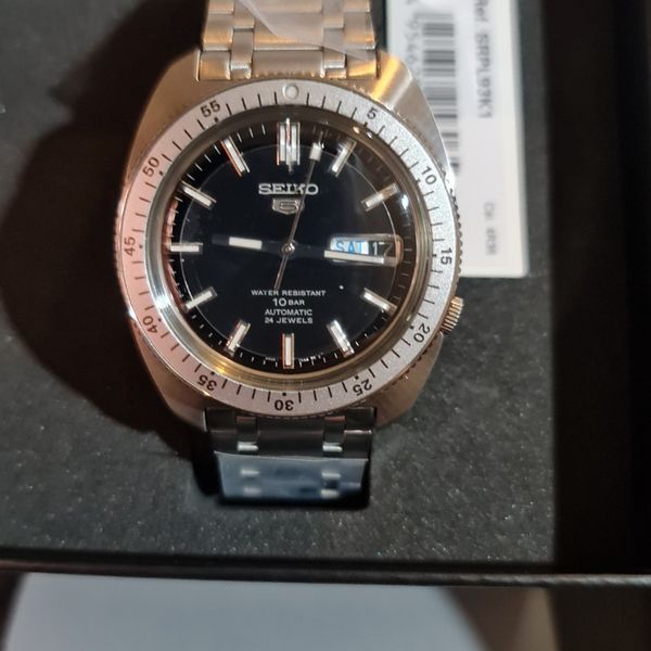 SEIKO 5 Sports SRPL93K1 Black Heritage Watch 24 Jewels Gene Krantz ...