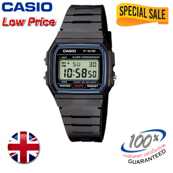 Casio Classic F-91W-1YER Digital RETRO Sport Alarm Chronograph Men's ...