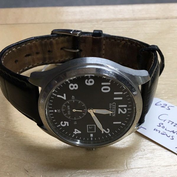 Citizen Solar Mens Watch Eco-Drive wr100 W.R.10BAR Stainless Steel Back ...