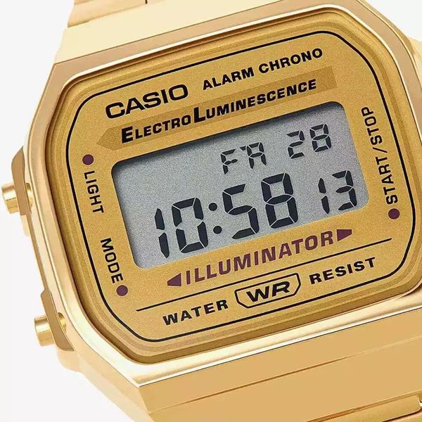 New CASIO Retro Vintage Unisex Gold Digital St Watch- A168WG-9EF+1 year ...