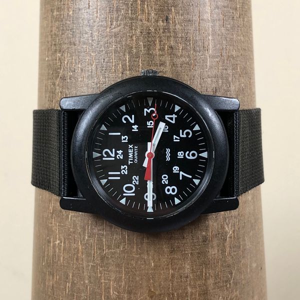 Timex Expedition Men Camper Black Nylon Strap Quartz Analog 34mm Watch ...