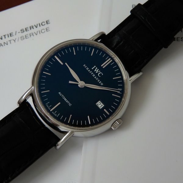 IWC Portofino Automatic Stainless Steel Black Dial Jumbo 39mm Cal 30110 ...