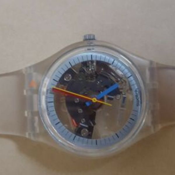 Vintage AG 1985 Rare swatch jellyfish watch, unused with box no ...