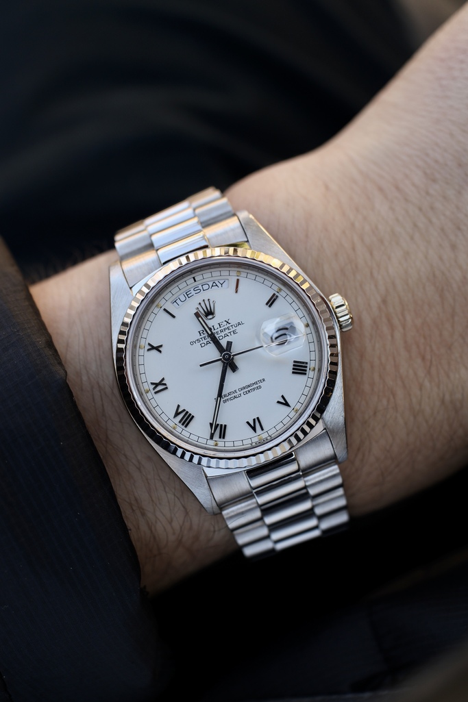 FS: 1983 Rolex Day-Date Ref. 18039 | White Roman Dial | WatchCharts