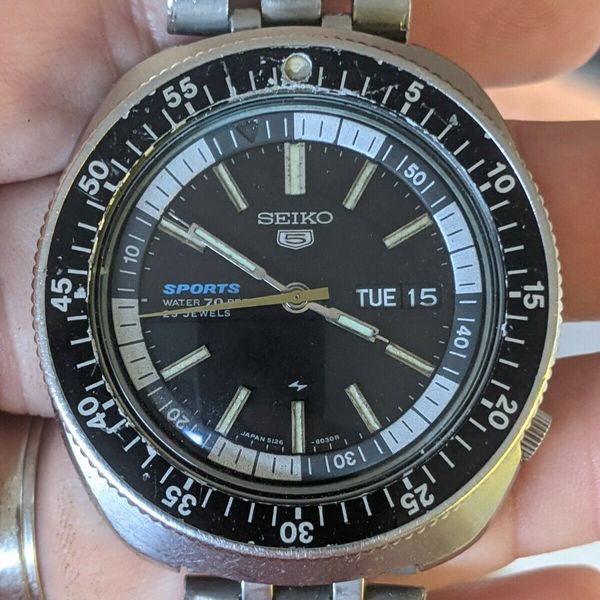 Vintage '69 Seiko 5126-6030 Sports Rally Diver 70M JDM Watch, Proof, Orig Band | WatchCharts ...