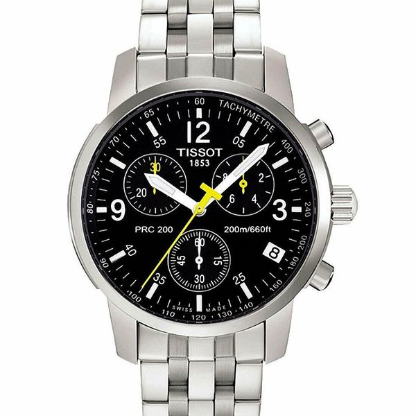 Tissot PRC 200 Quartz Chronograph Yellow Hand Bracelet (T17.1.586.52 ...