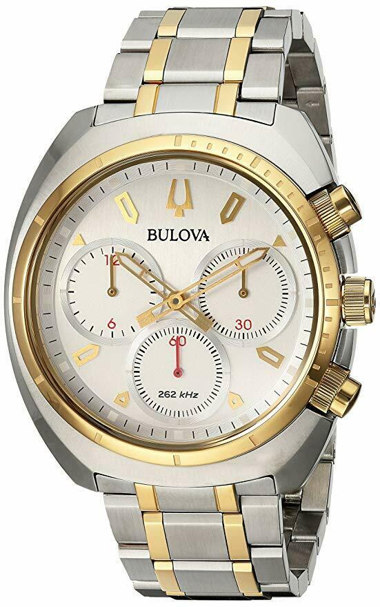 Bulova 98A157 Men's Curv Collection Chronograph Two Tone Stainless ...