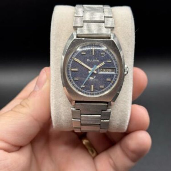 Vintage 1972 Bulova Sea King Day Date Swiss Whale N2 Automatic Running ...