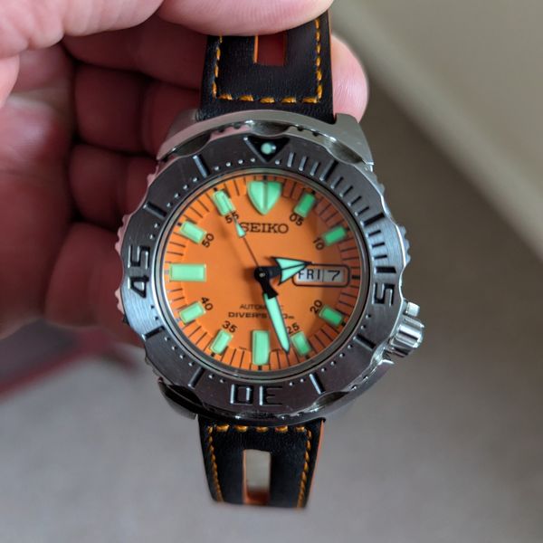 Seiko 7S26 0350 Orange Gen 1 Monster Classic Automatic Diving Watch ...