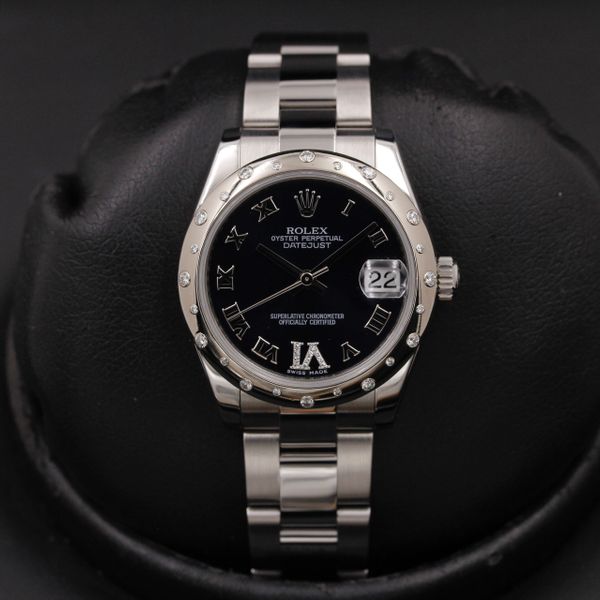 FSOT: Rolex Datejust - 178384 - Purple Roman Dial - Scattered Diamond ...