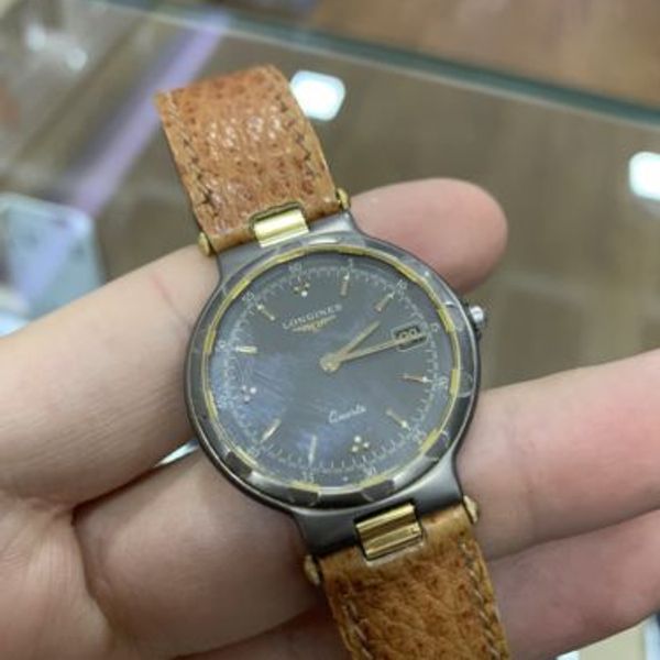 Authentic Longines Conquest TI V.H.P Date TITANIUM Case Quartz Watch ...