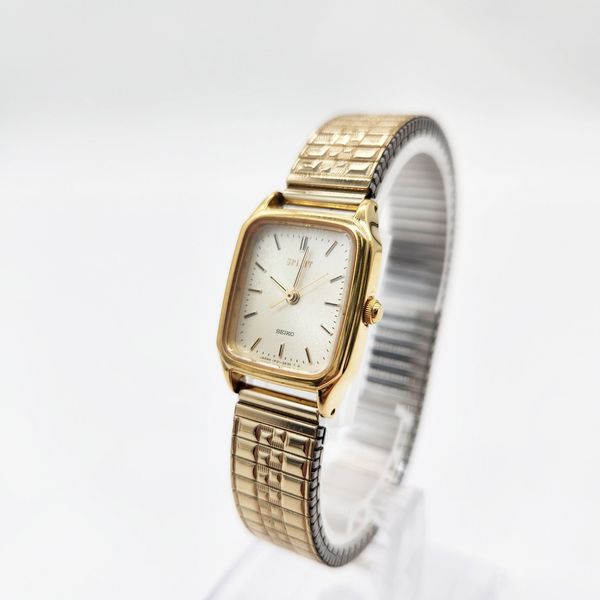 Vintage 1991 [N MINT] Seiko Spirit 1F21-5B20 Gold Tank Quartz Ladies ...