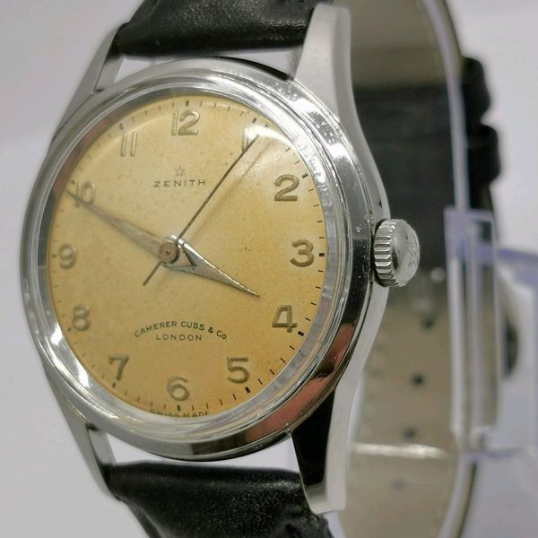 Vtg 1958 Zenith Camerer Cuss & Co London Military Style 34mm Gents ...