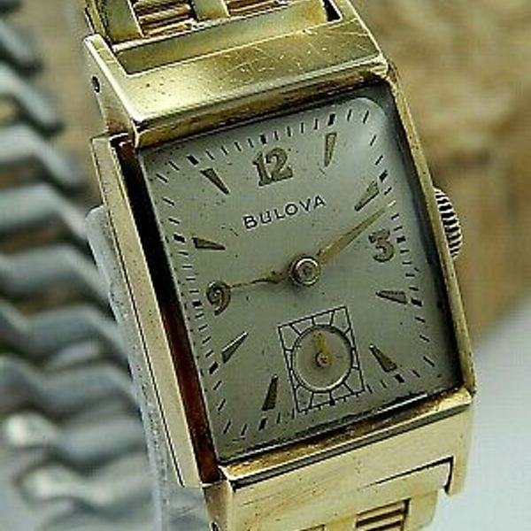 Vintage 1946 Bulova "Douglas" 21 jewel cal 8AE 10K Gold Filled wrist ...
