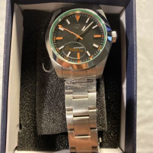 PAGANI DESIGN PD-1733 Automatic SapphireStainless Steel Watch Black ...