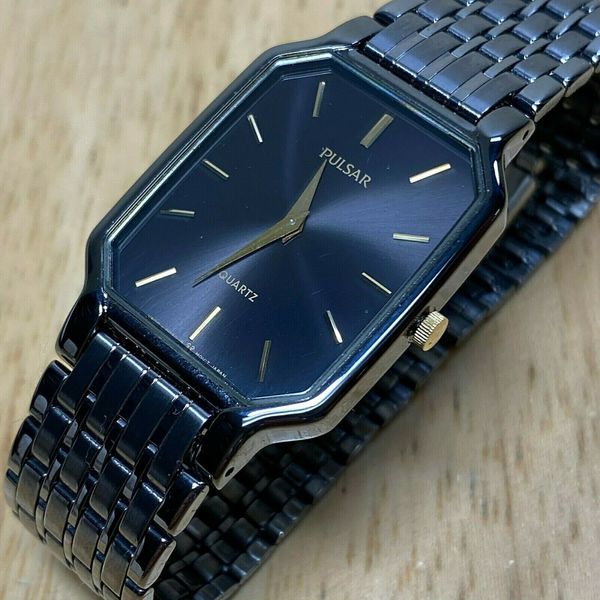 Nice Pulsar V800-5090 Men Lady Titan-Black Analog Quartz Watch Hours ...
