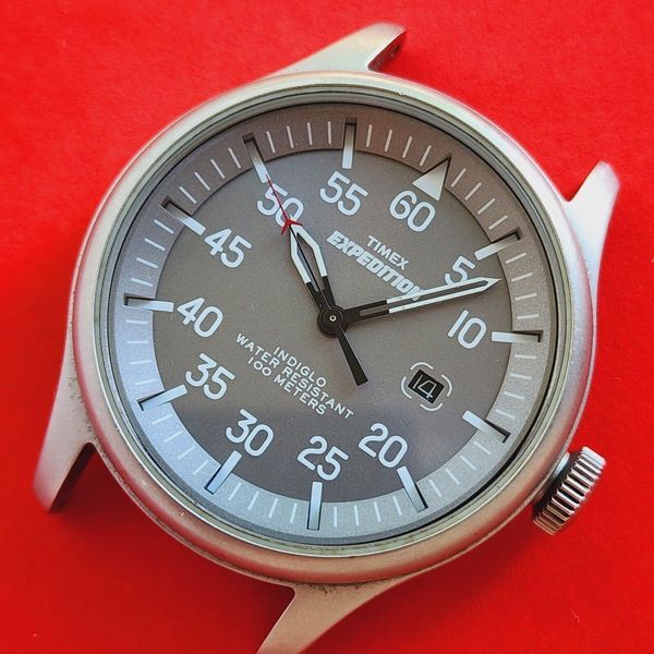 Timex Expedition Rare Grey Dial Date Mens Quartz 905 W3 Mens ...