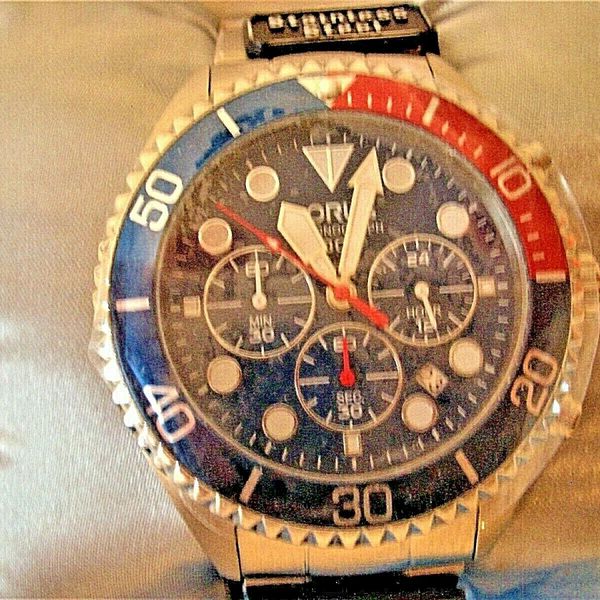 LORUS BY SEIKO,CHRONOGRAPH "DIVERS STYLE- PEPSI BEZEL" WRISTWATCH, REF ...