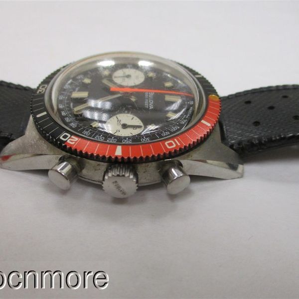 VINTAGE BULOVA DEEP SEA CHRONOGRAPH AUTOMATIC DEVIL DIVER WATCH MENS N2 ...