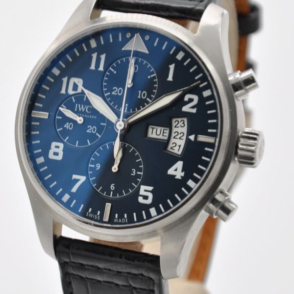 IWC Pilot Chronograph Le Petit Prince Chronograph 43mm Blue Steel ...