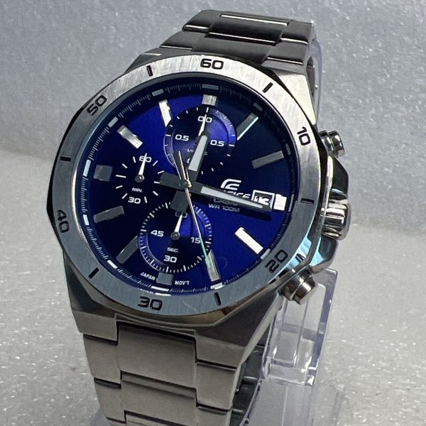 Casio Edifice Mens Blue Dial Watch. EFV-640. | WatchCharts Marketplace
