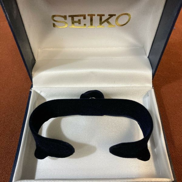 SEIKO Presentation Watch Boxes Authentic Storage Display Navy/Gold ...