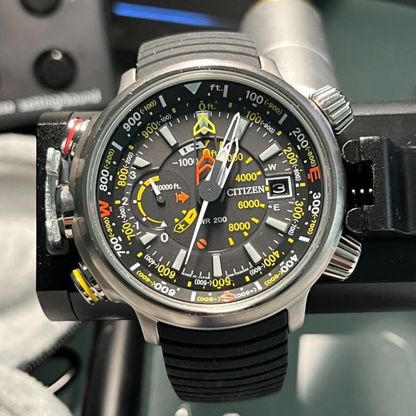 Citizen Eco-Drive Promaster Altichron - Titanium Men's Black Watch ...