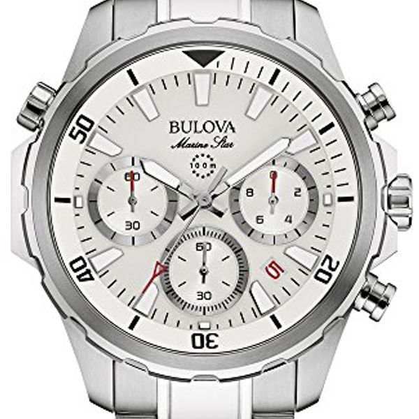Watch Bulova Men's 96B255 [Free Shipping] Bulova Marine Star White Dial ...