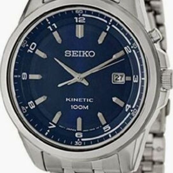 New Seiko SKA631 Kinetic Blue Dial Stainless Steel Mens Watch | WatchCharts Marketplace