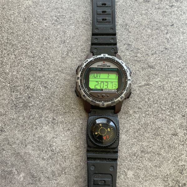 Vintage Timex Expedition Men's Digital Compass Watch - T77862 - New ...
