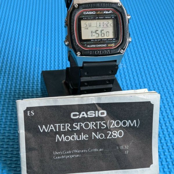 Vintage Casio DW-1000 Module No.280 Diver Watch With Instructions New ...