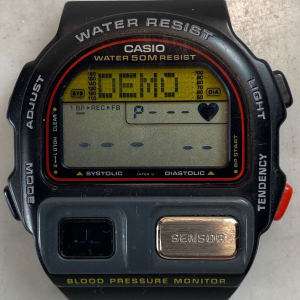 Vintage CASIO Blood Pressure Monitor Watch. BP-100 Works Great ...