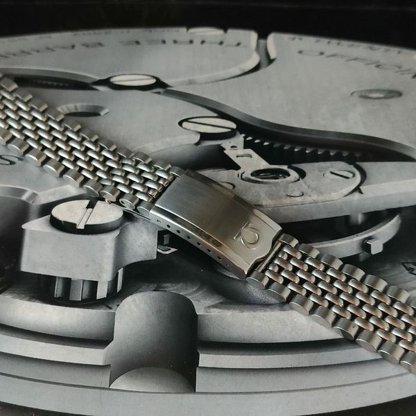 Omega Rice Grain Stainless Steel Band Signed Deployment Clasp ...