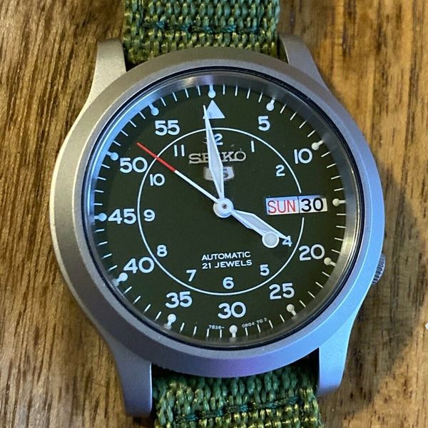 Seiko Men's SNK805K2 SNK805 Automatic Stainless Steel Watch Green ...