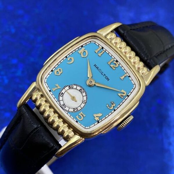 Vintage 1937 Manâ s HAMILTON ROLAND Stunning Tiffany Dial Fully ...
