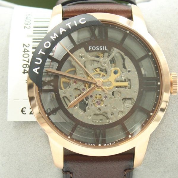 FOSSIL ME3259 Townsman Gold Toned Skeleton Automatic Wristwatch - H08 ...