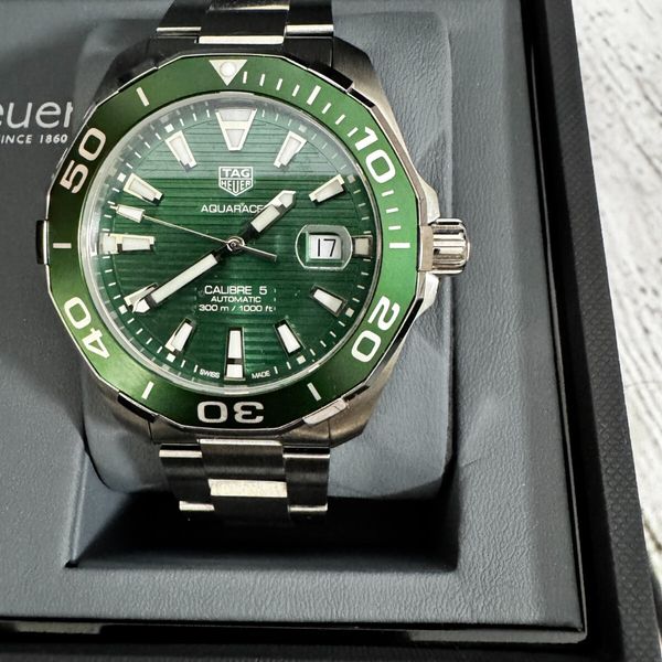 TAG Heuer Aquaracer HULK WAY201S.BA0927 Automatic Green Dial Watch -A1 ...
