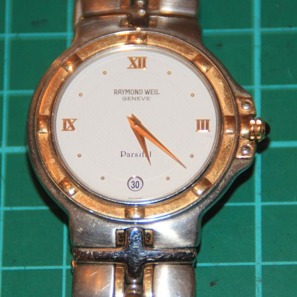 RAYMOND WEIL PARSIFAL STAINLESS AND YELLOW METAL 9190 WATCH 38MM ...