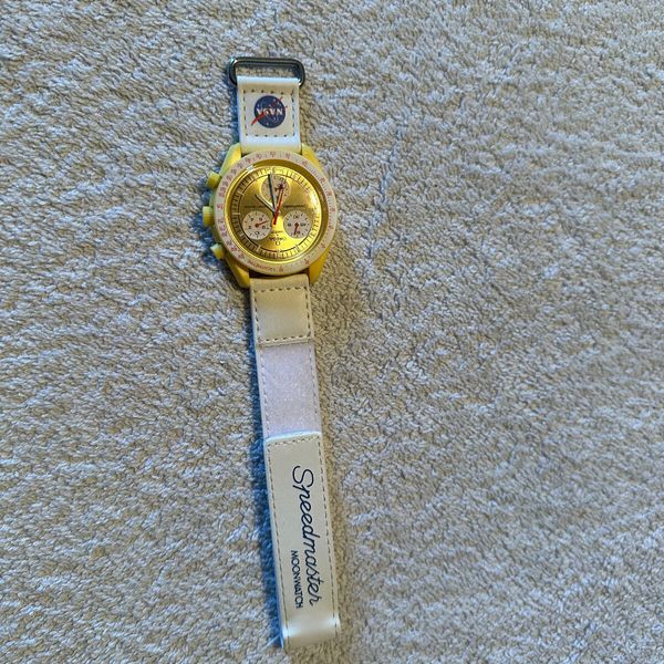Omega Swatch Mission to Sun Yellow Nasa Band | WatchCharts Marketplace