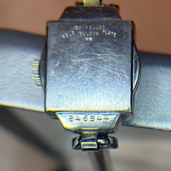 Vintage 1949 Ladies Silver BULOVA 10K Rolled Gold Plate Watch with 4 ...